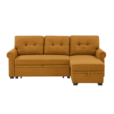 Latitude Run® Rossignol 86" Rolled Arm Sofa Bed & Reviews | Wayfair