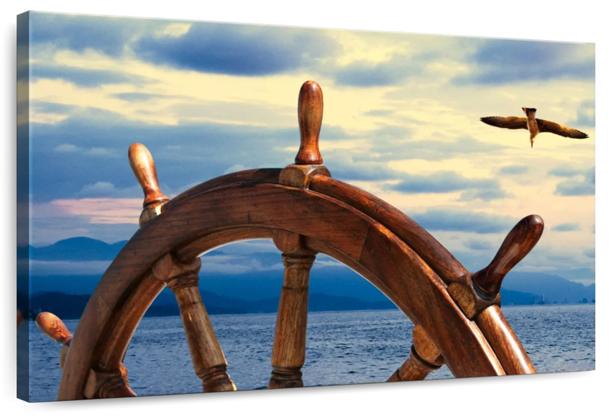 Breakwater Bay Aletra Seascape Ship's Wheel | Wayfair