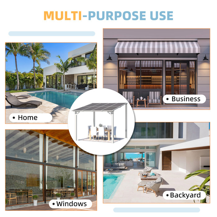 AECOJOY Aluminum Pergola with Canopy & Reviews | Wayfair