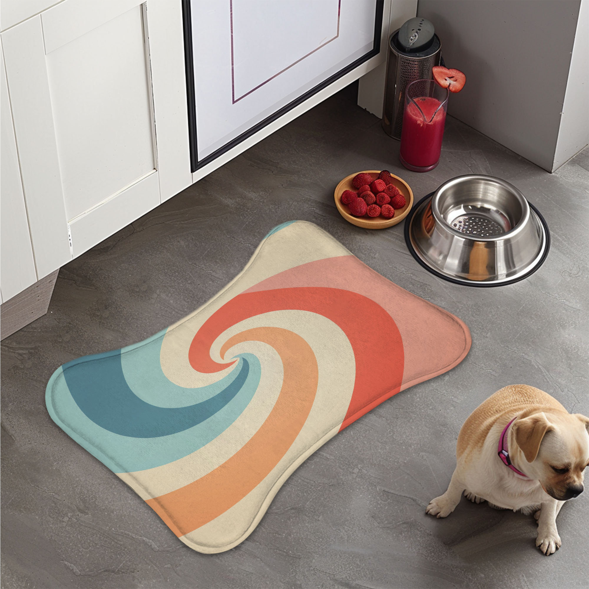MentionedYou Classic Rhythms - 1 Piece Bone Shape Feeding Mat | Wayfair
