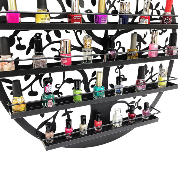 Red Barrel Studio® Wall Mounted 5 Tier Nail Polish Rack Holder, Tree ...