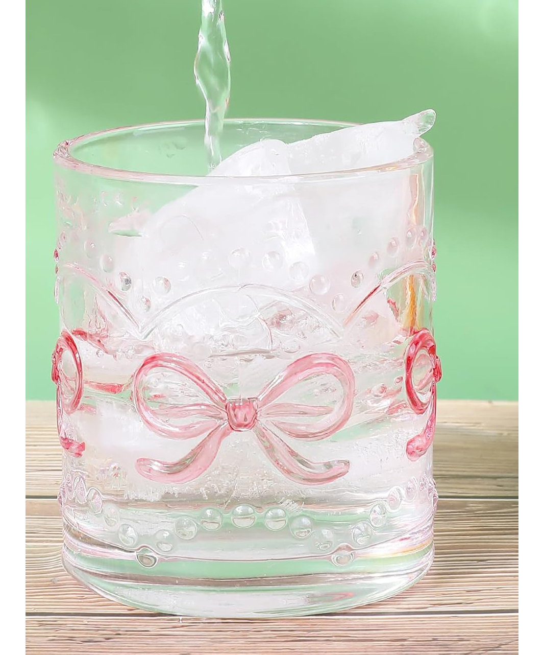 DESGENT Set of 6 Elegant and Durable Glassware Glass Cups with Delicate ...