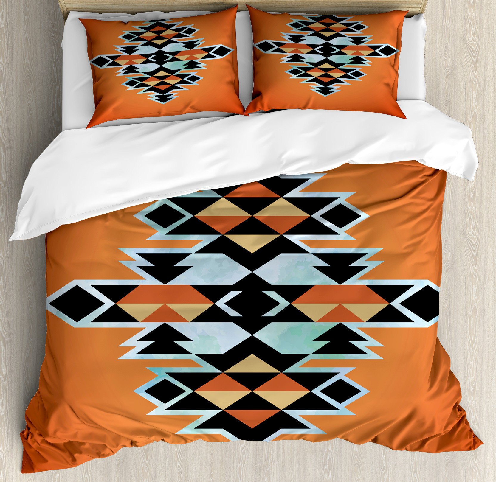 Ambesonne Tribal Duvet Cover Set, Native Aztec Rhombus Art, Calking ...