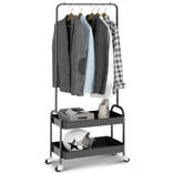 Rebrilliant Hico 24'' Metal Rolling Clothing Rack | Wayfair