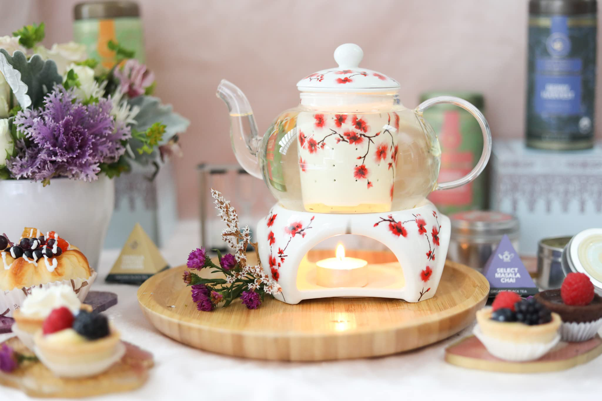 August Grove Petite Cherry Blossom Teapot & Flowering Tea Gift Set ...