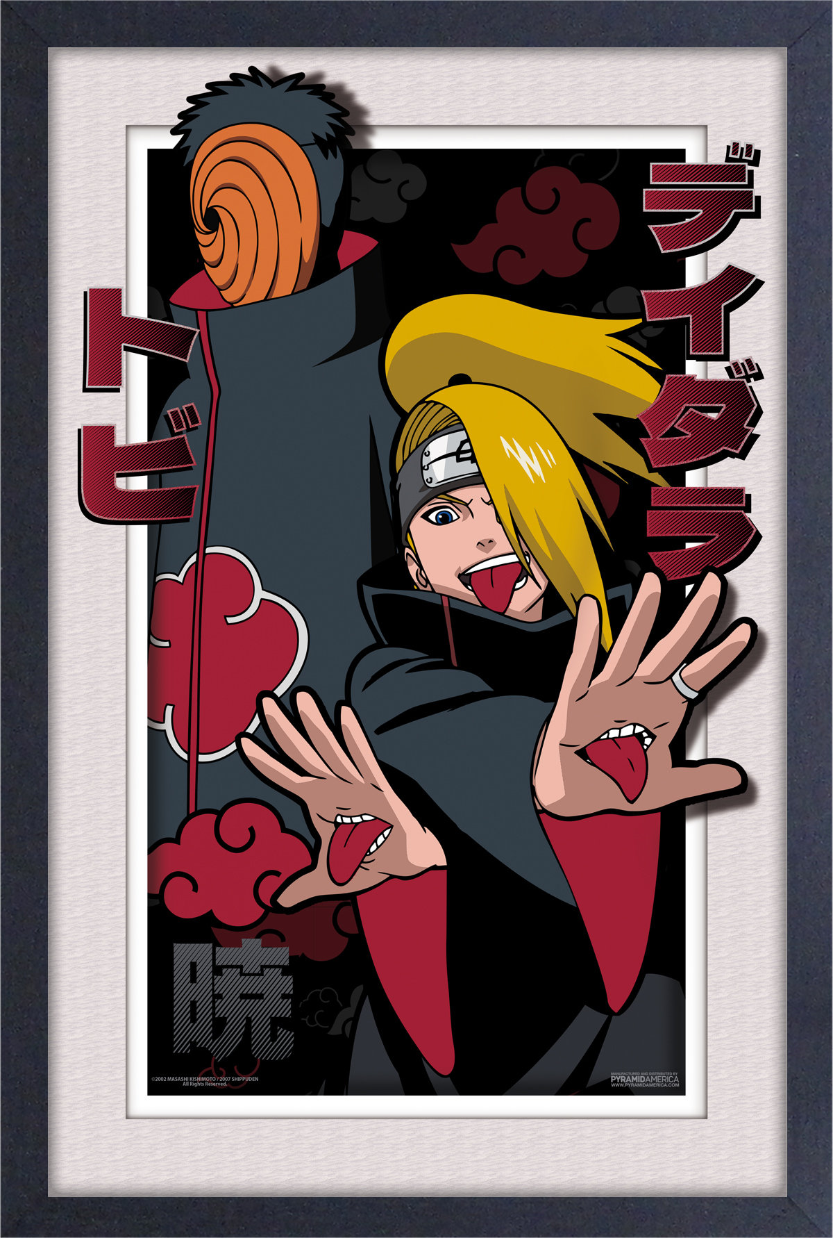 Ebern Designs Naruto- Deidara and Tobi 11x17 Under Plexi Framed Poster | Wayfair
