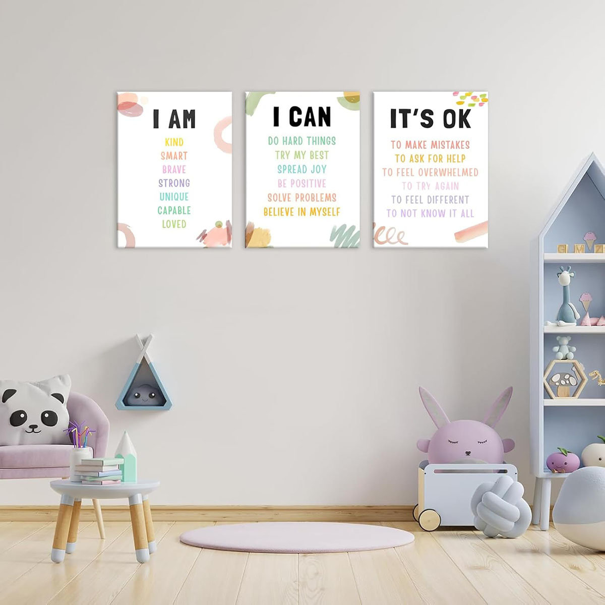 Bloomsbury Market 3Pcs Affirmations Wall Art For Kids Inspirational ...