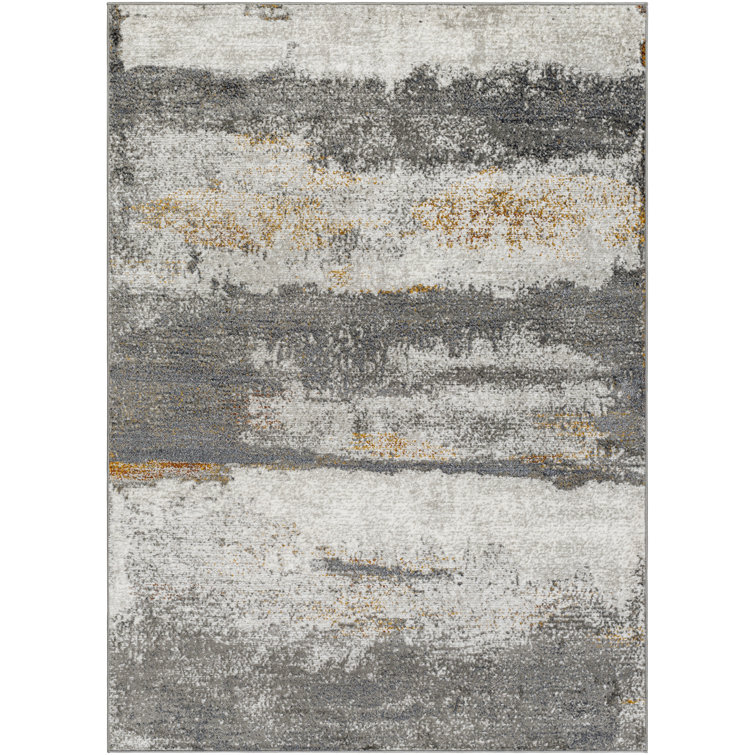 17 Stories Jan Abstract Gray Area Rug | Wayfair
