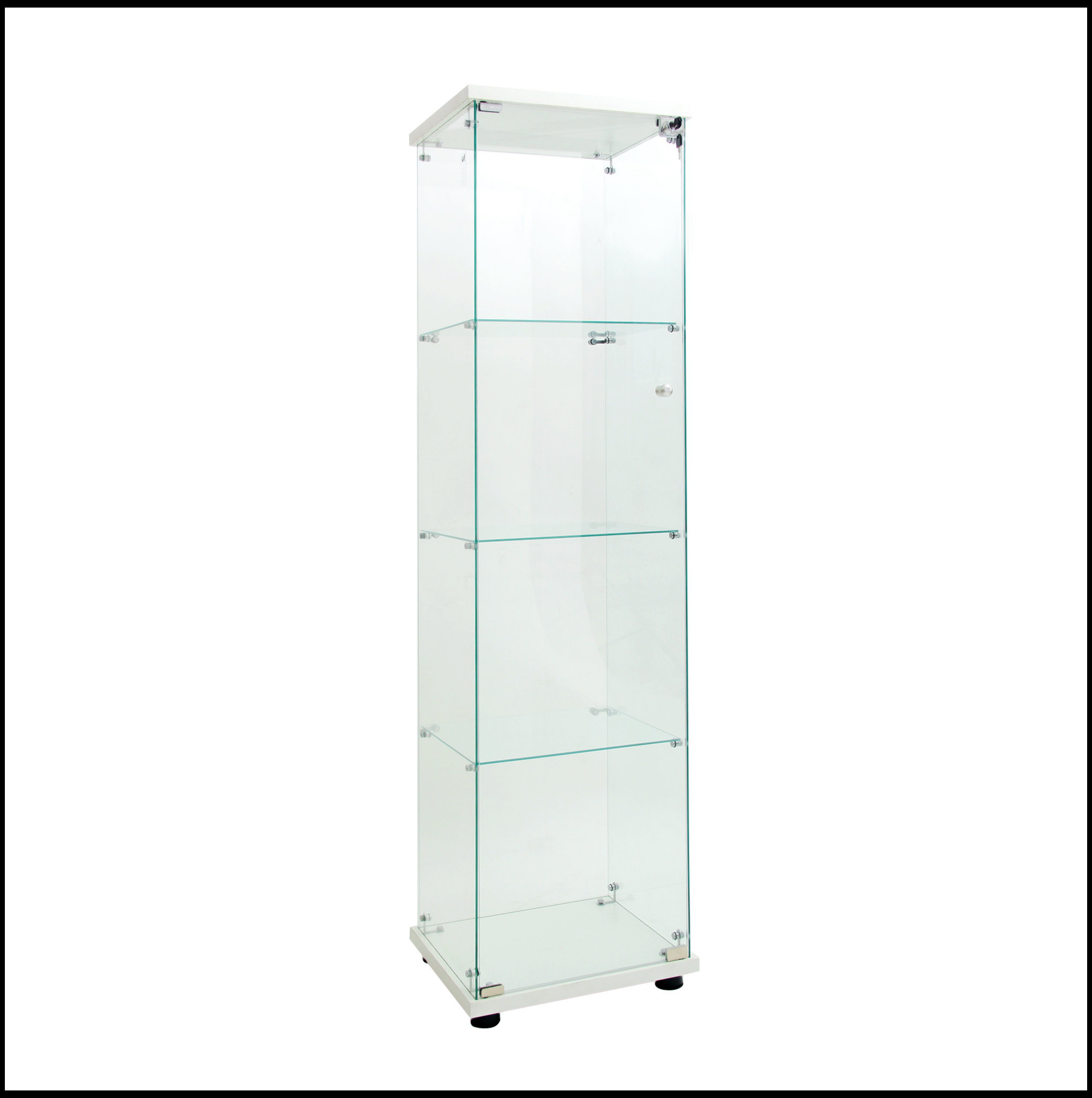 Wrought Studio Gret 64'' H x 17'' W Glass Trophy Display Case | Wayfair