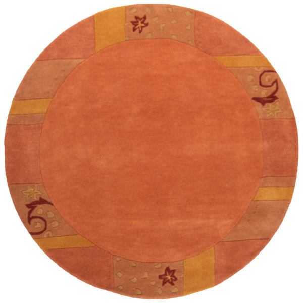 Theko Royal Ganges Handcrafted Rug in Terracotta Red | Wayfair.co.uk