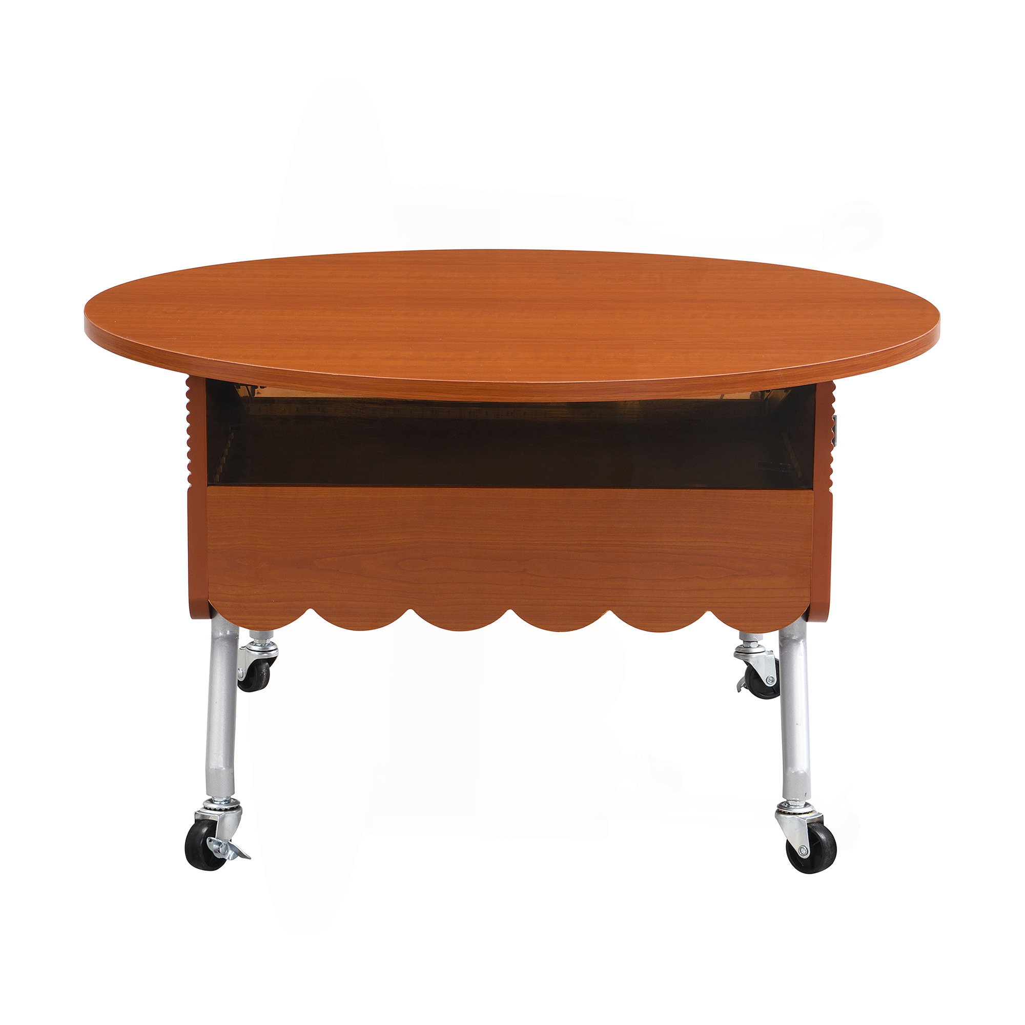 Wrought Studio™ Round Lift-Top Coffee Table With Wheels | Wayfair