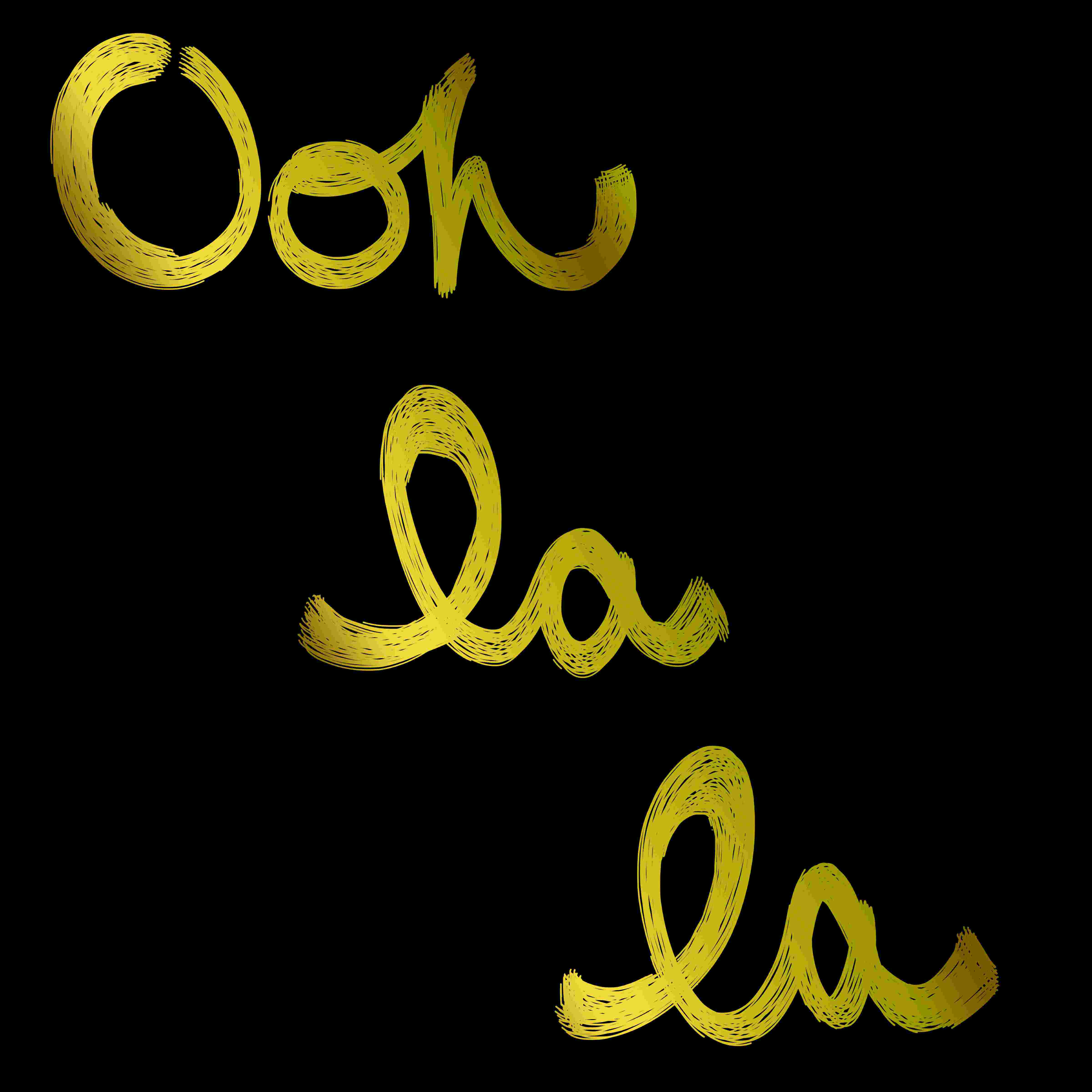 Ebern Designs Ooh La La Black - Wrapped Canvas Textual Art | Wayfair