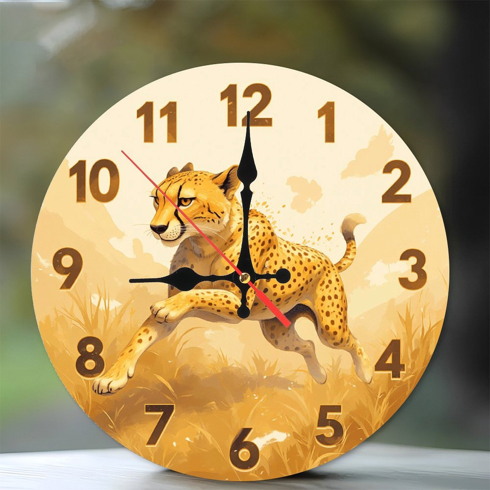 Dakota Fields Cheetah Themed Clock | Wayfair