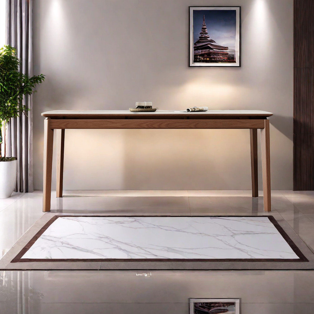 Brayden Studio® Ellnora Solid wood ash rock table | Wayfair