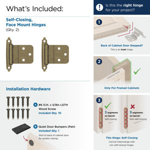 Amerock Face Mount Inset Hinge & Reviews | Wayfair