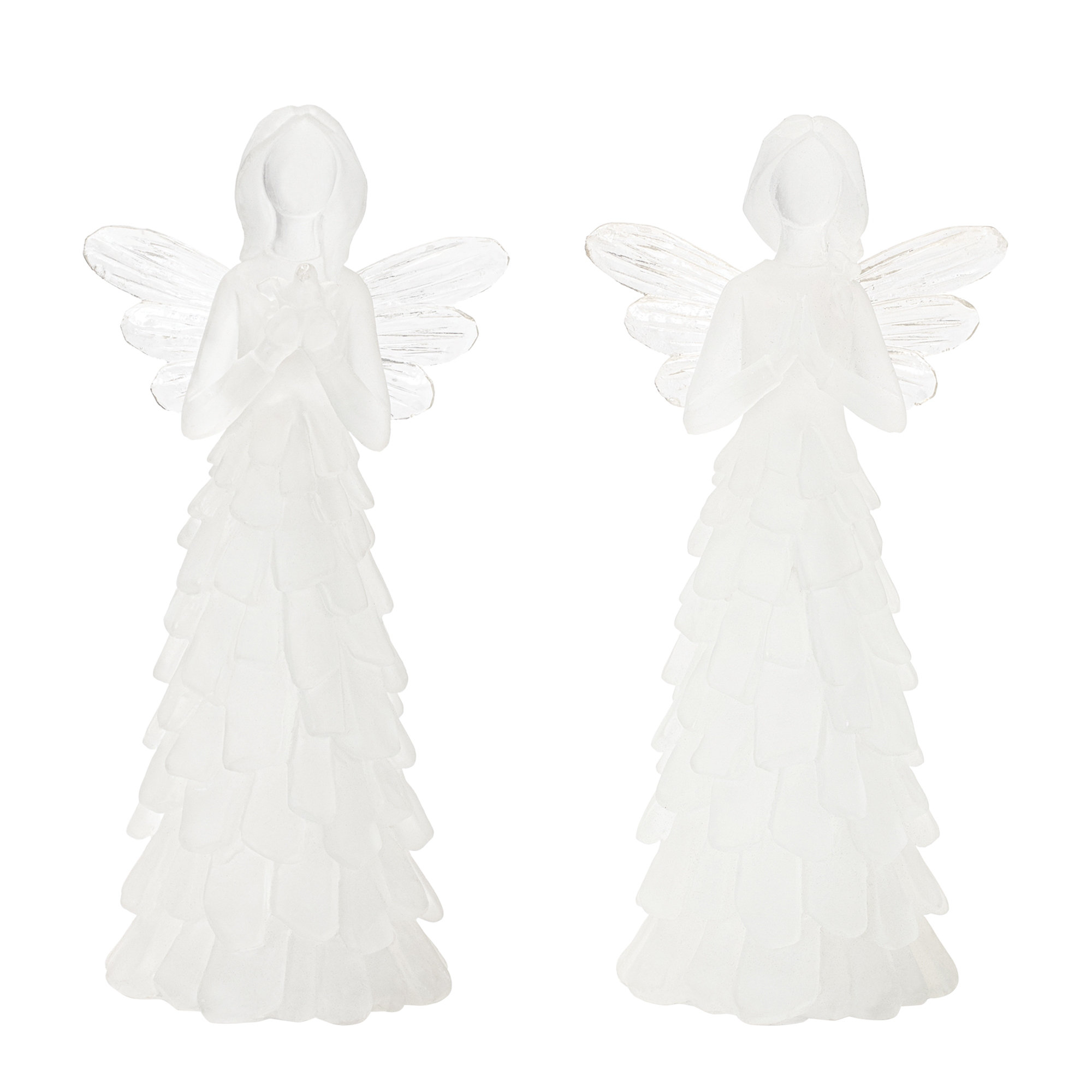 The Holiday Aisle® Frosted Angel Figurine (Set of 4) | Wayfair