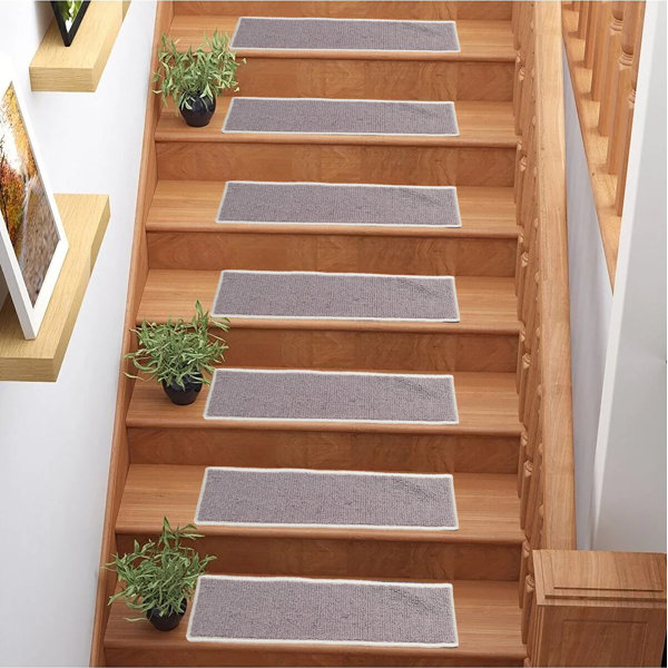 Latitude Run® CUSTOM SIZE WASHABLE SLIP RESISTANT SOLID STAIR TREADS ...