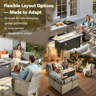 Wrought Studio™ Sorella 11-Piece PE Wicker Outdoor Patio Furniture Set ...
