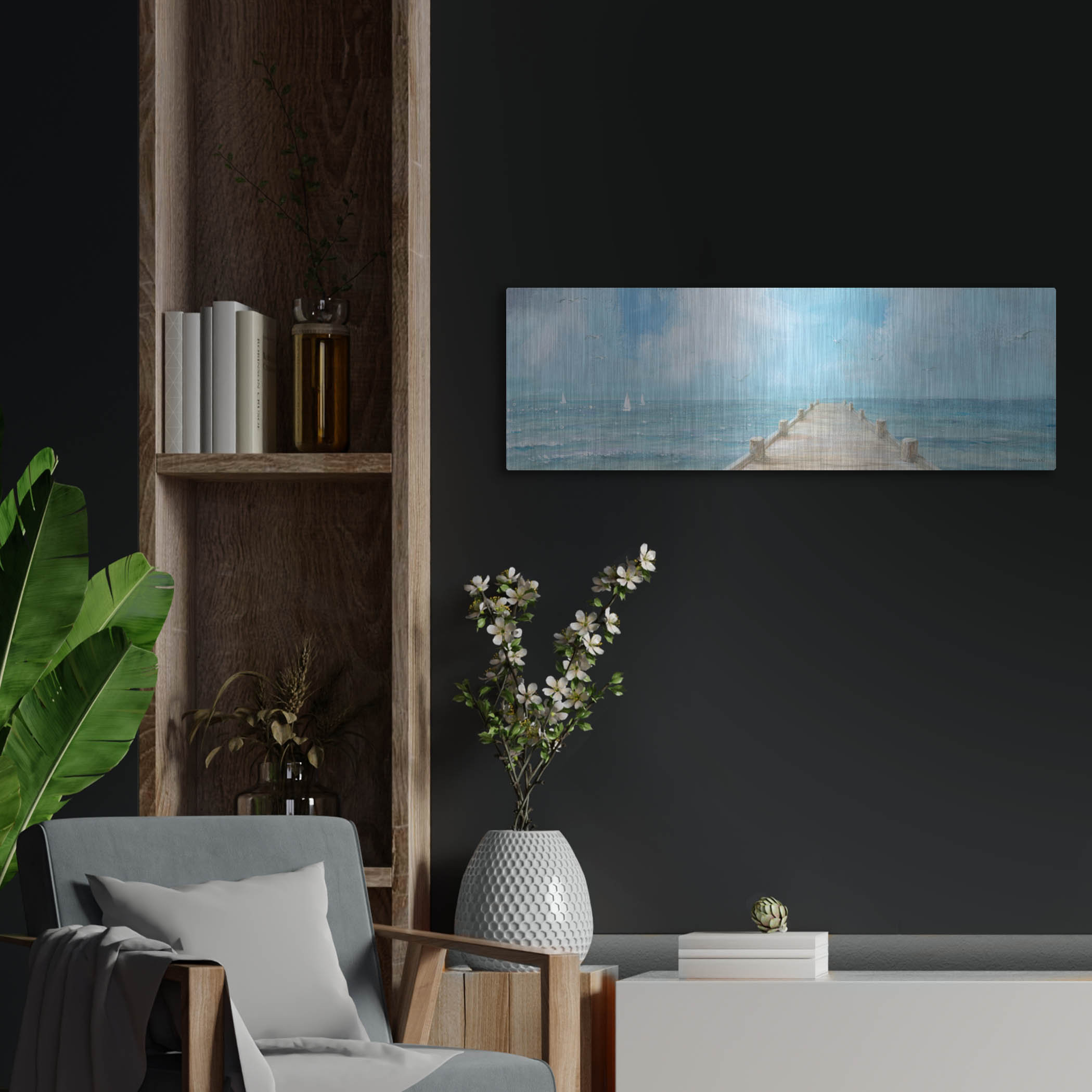 Breakwater Bay 'Summer Dock Panel' by Danhui Nai Metal Wall Art | Wayfair