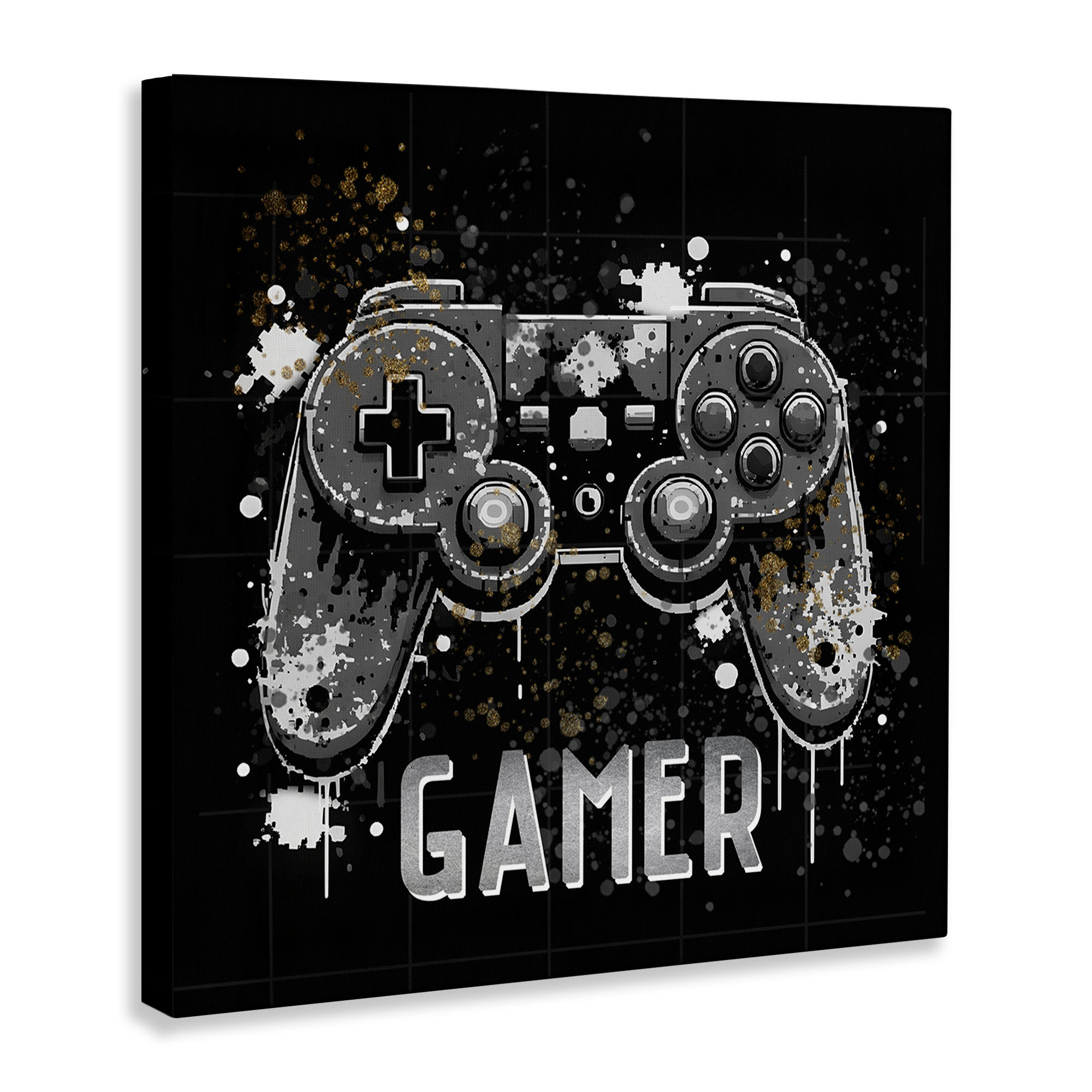 Ebern Designs Pixel Style Gamer Canvas Wall Art by Kim Allen | Wayfair