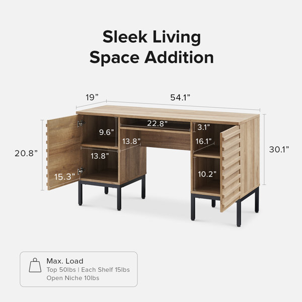 17 Stories Swensen 54'' Desk | Wayfair