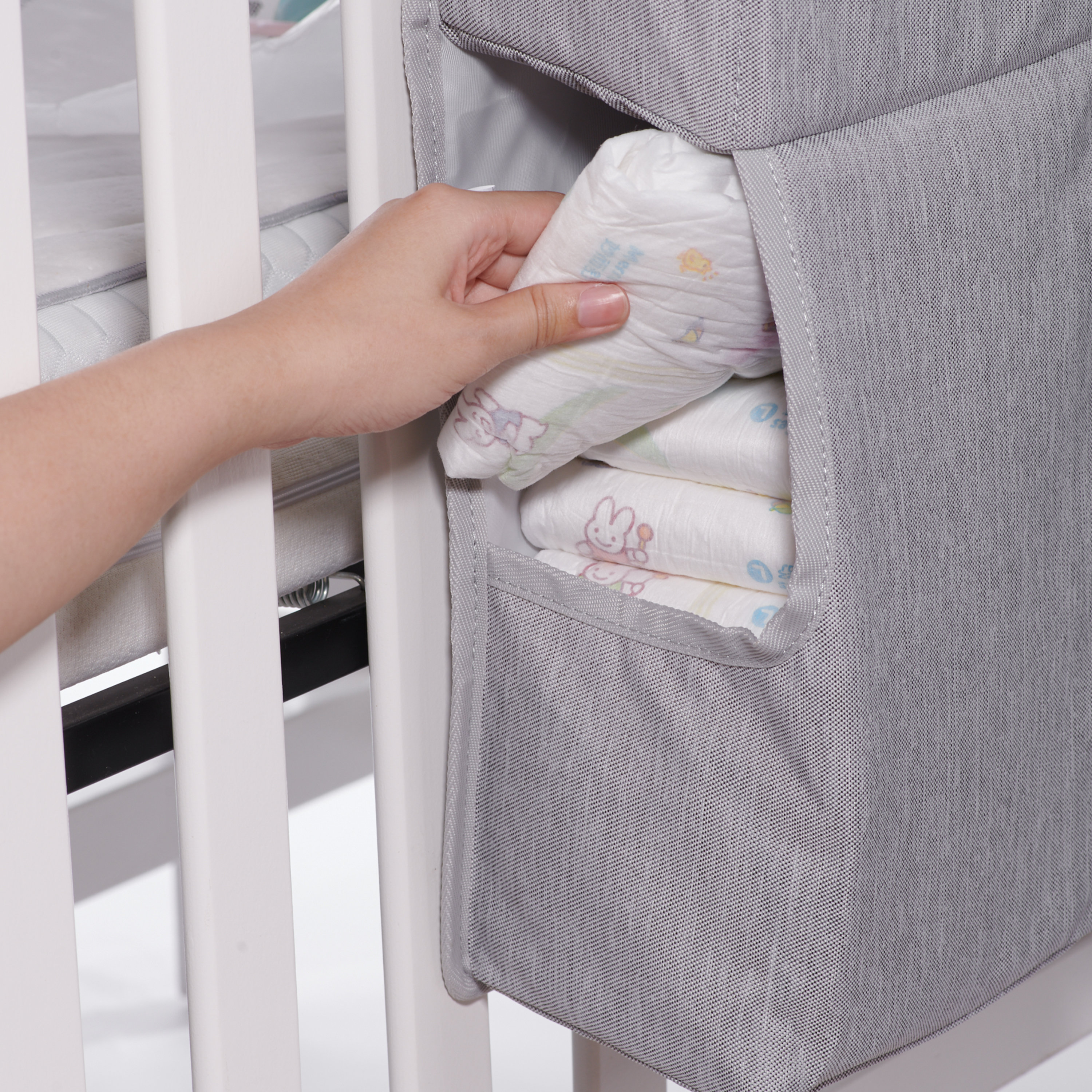 Rebrilliant Luvada Hanging Diaper Caddy Crib Diaper Organizer & Reviews ...