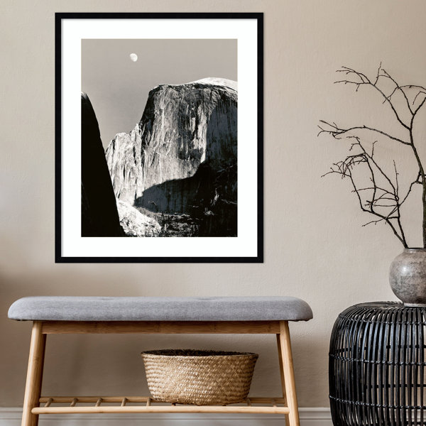 Loon Peak® Moon over Half Dome by Ansel Adams - Single Picture Frame ...