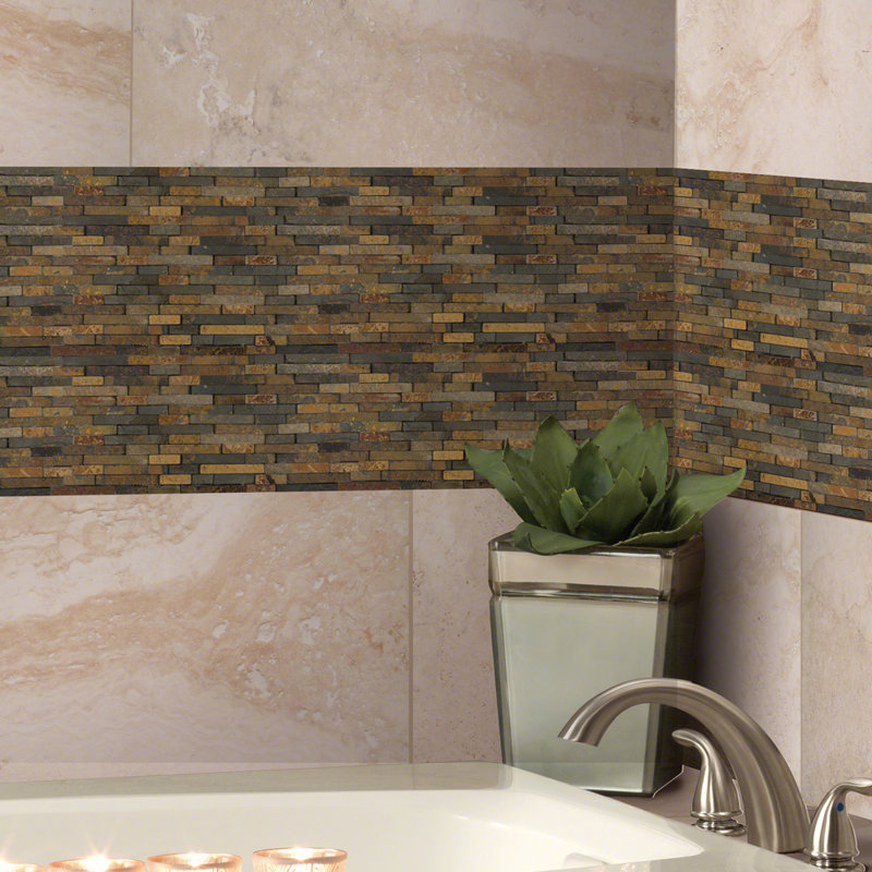 MSI Rustique Natural Stone Mosaic Tile - Wayfair Canada