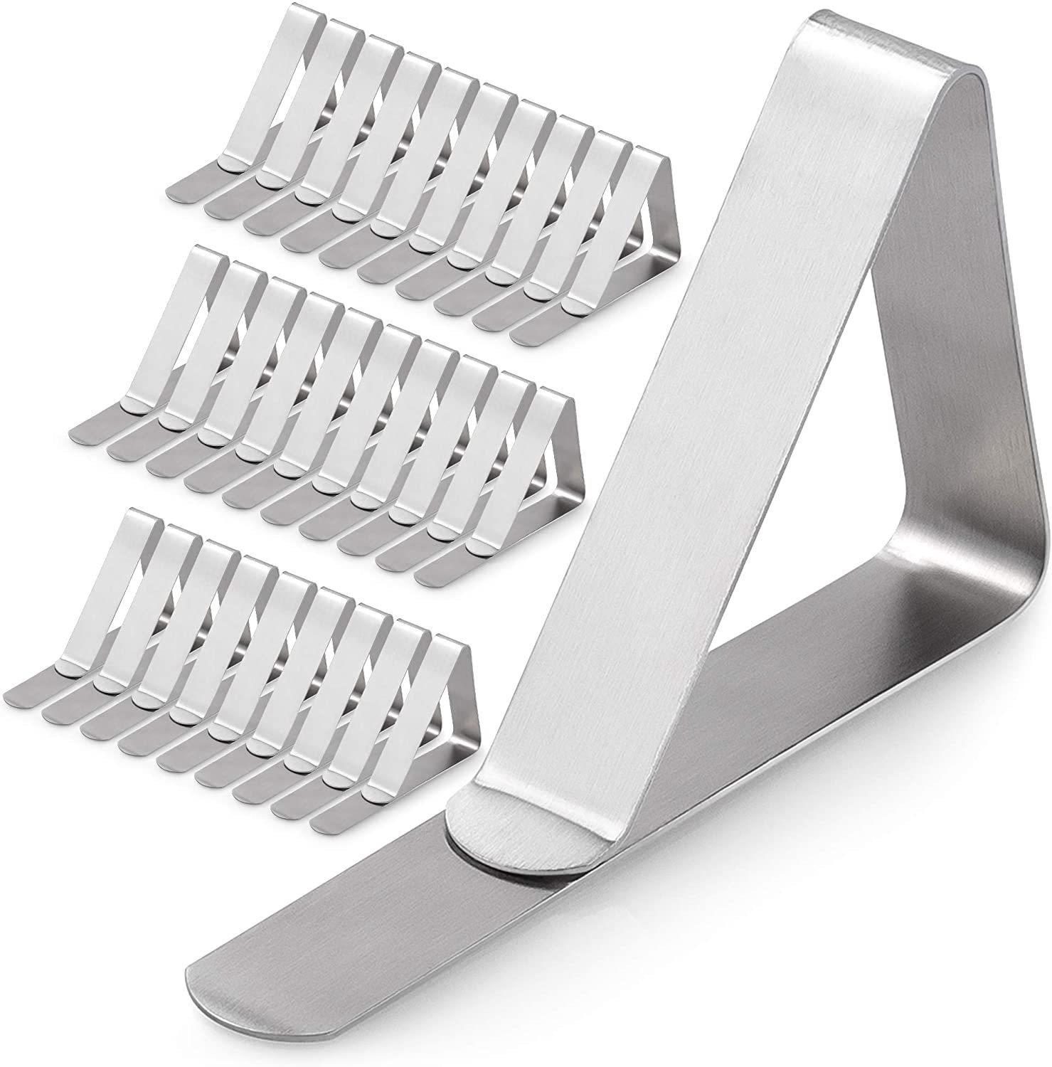 Zulay Kitchen 30 Pack Stainless Steel Tablecloth Clips and Cover Clamps ...