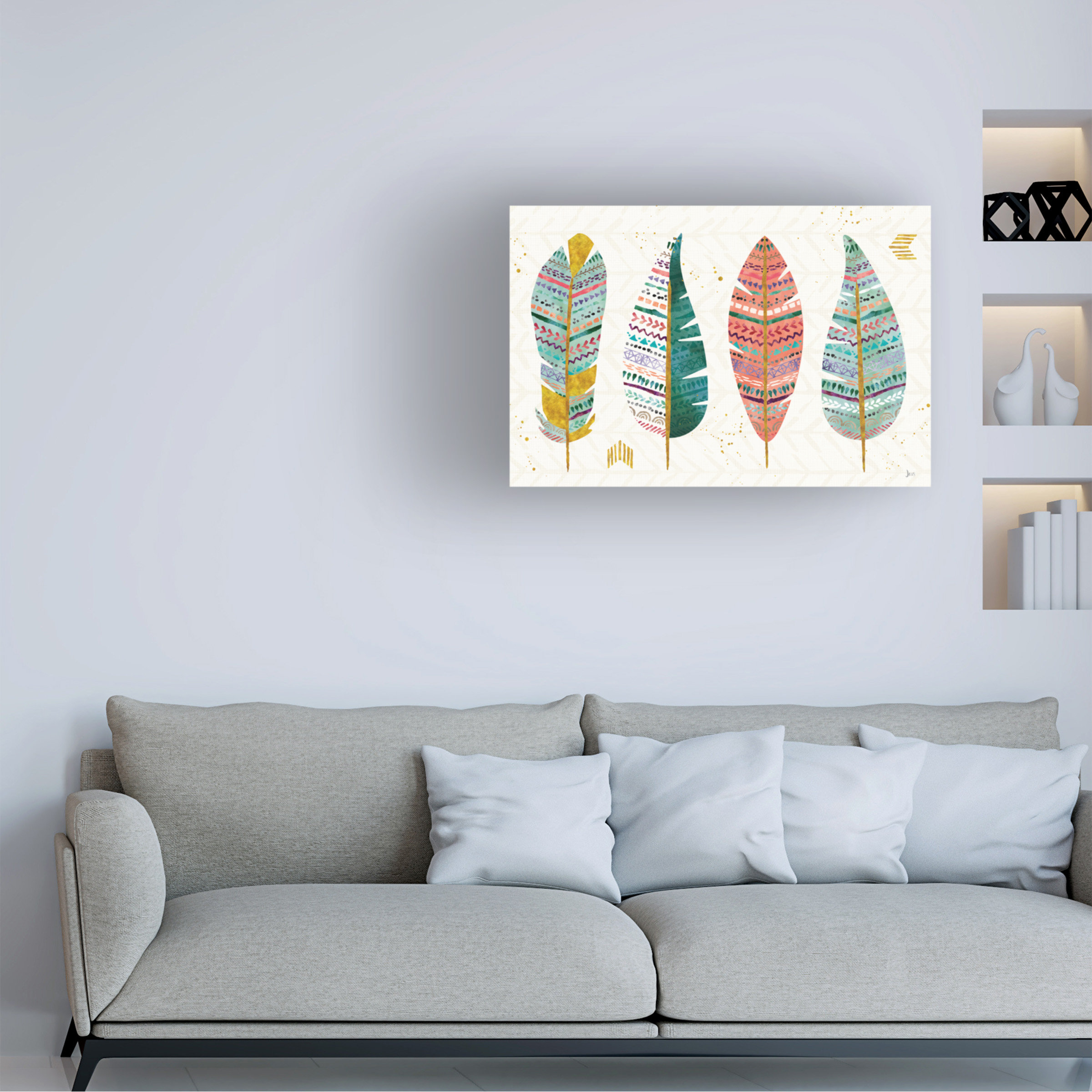 Bungalow Rose Jess Aiken ''Light As A Feather I'' Canvas Art | Wayfair