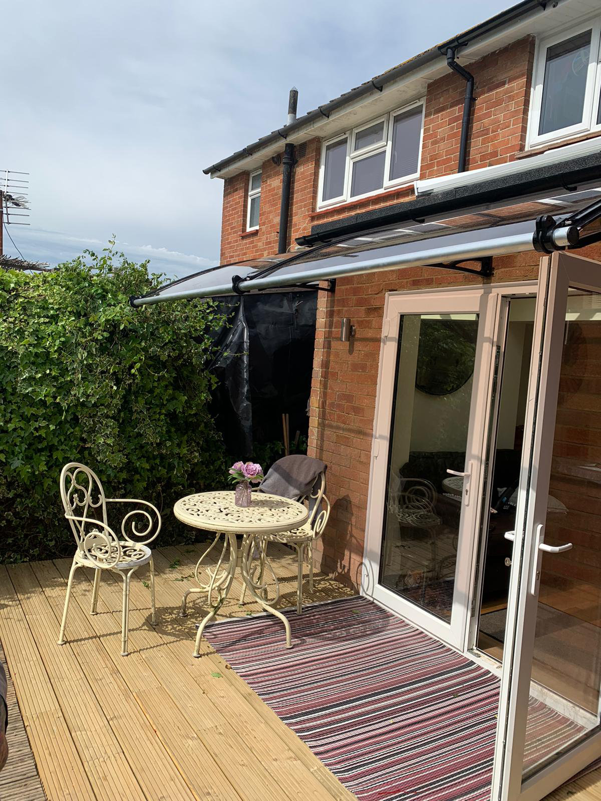 Canofix Door Canopy Grey-Bracket Bronze-Sheet | Wayfair.co.uk