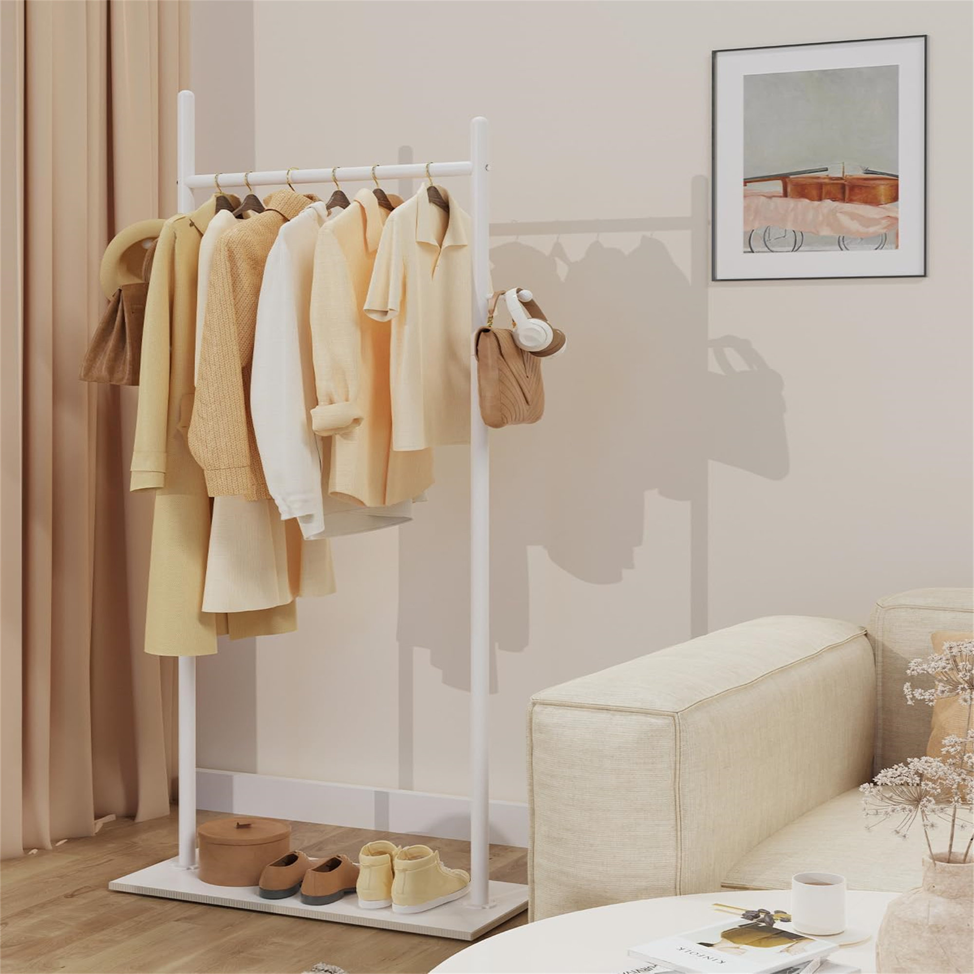 Rebrilliant Freestanding Large Metal Coat Rack, Industrial Coat Rack ...