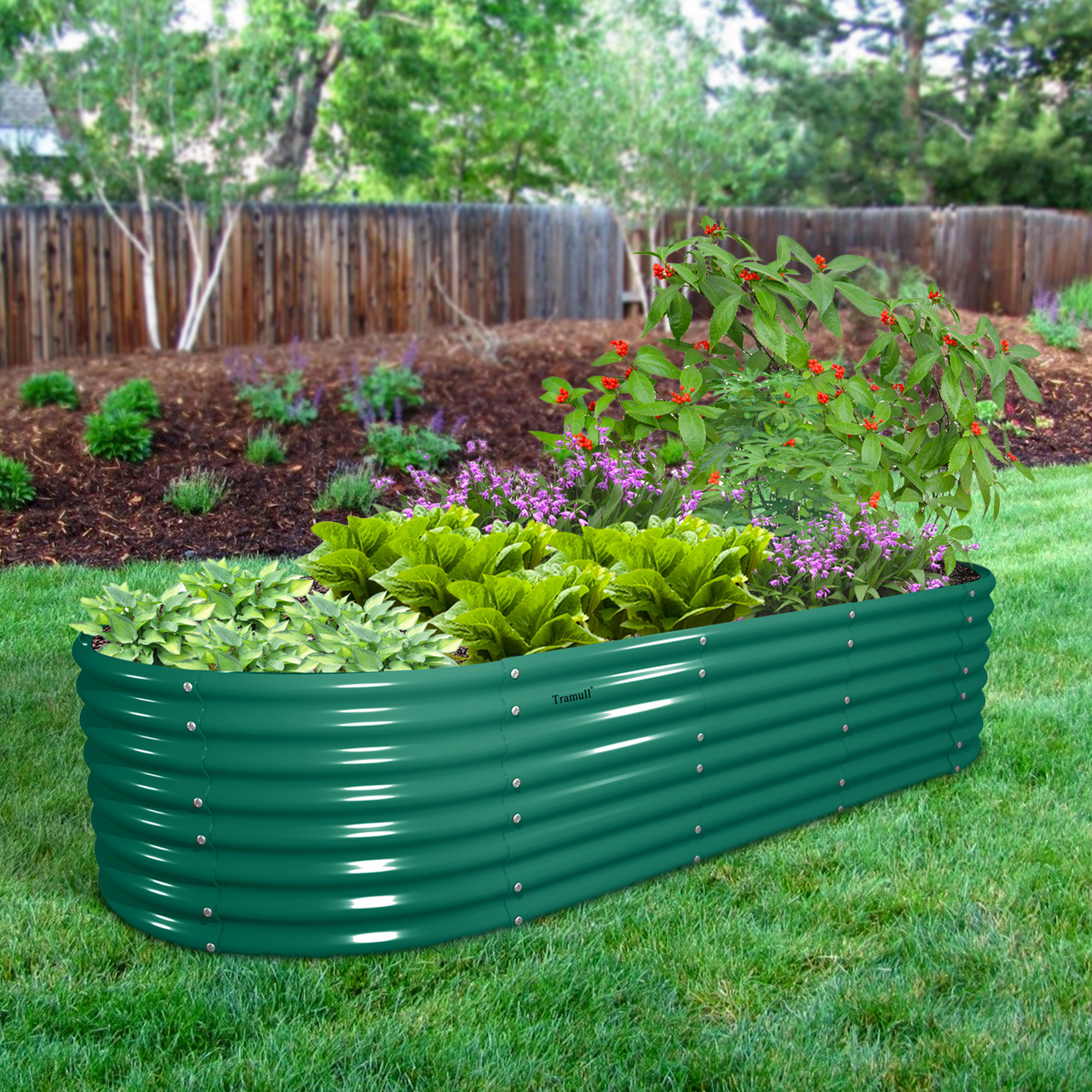 Trent Austin Design® 8x3x2ft Metal Raised Garden Bed,galvanized Raised ...