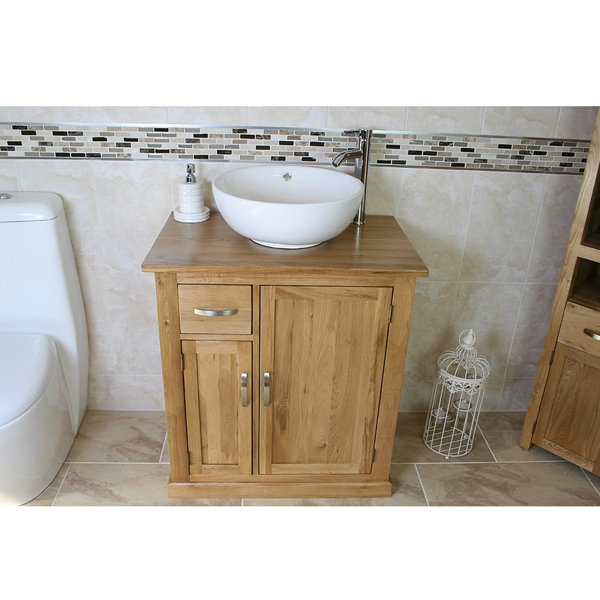 August Grove Trident 750mm Free Standing Single Bathroom Vanity with ...