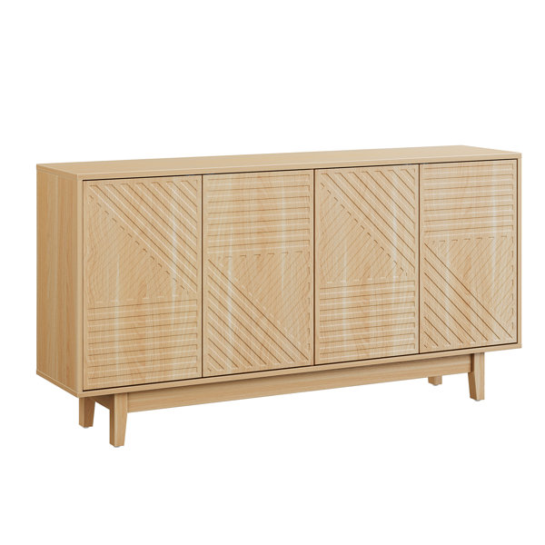 George Oliver Fluted Sideboard Buffet With Adjustable Shelves ...