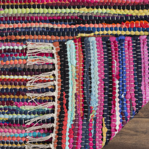 Bungalow Rose Samaniego Flatweave Cotton Abstract Rug & Reviews | Wayfair