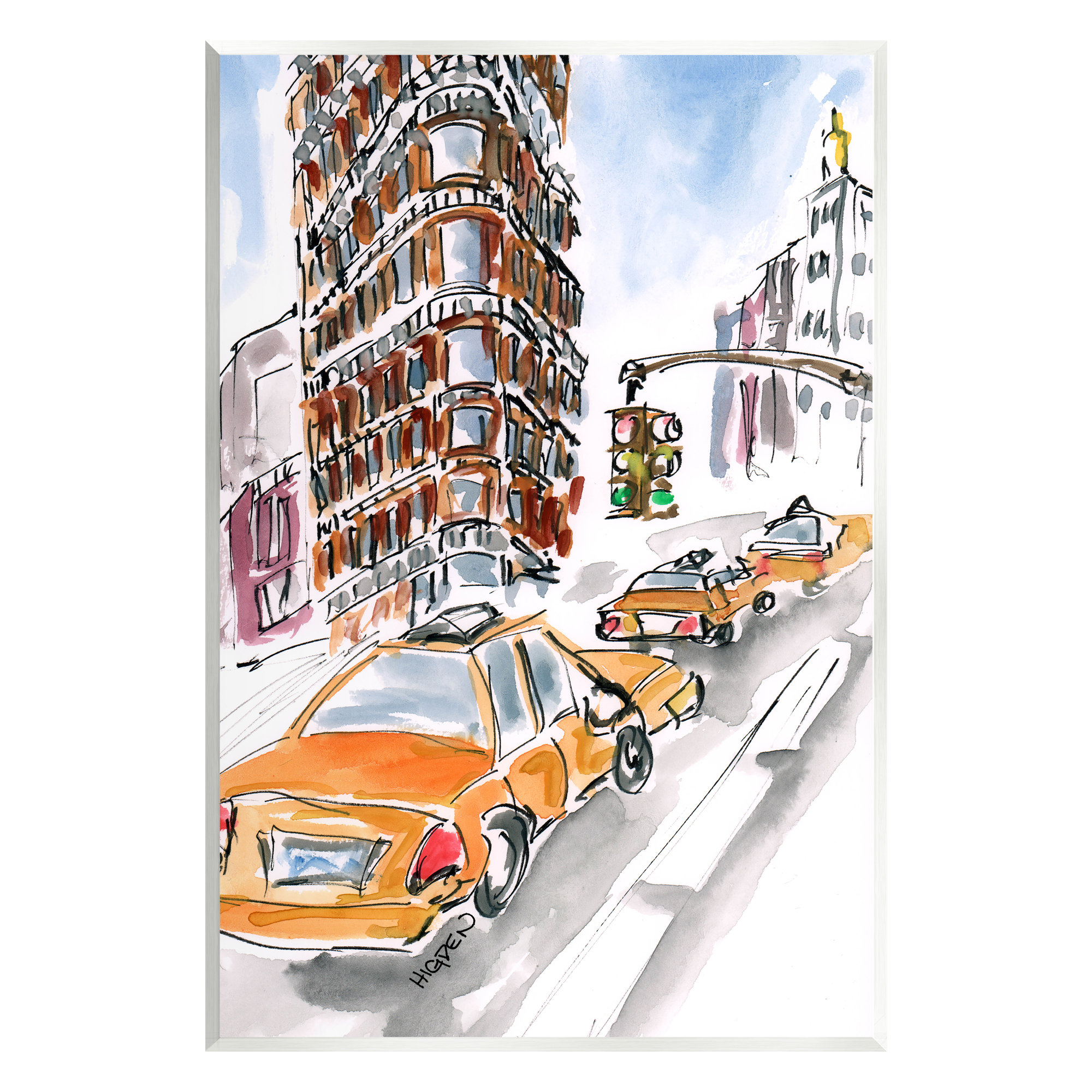 Stupell Industries City Taxis Modern Painting by Mark Higden Painting ...