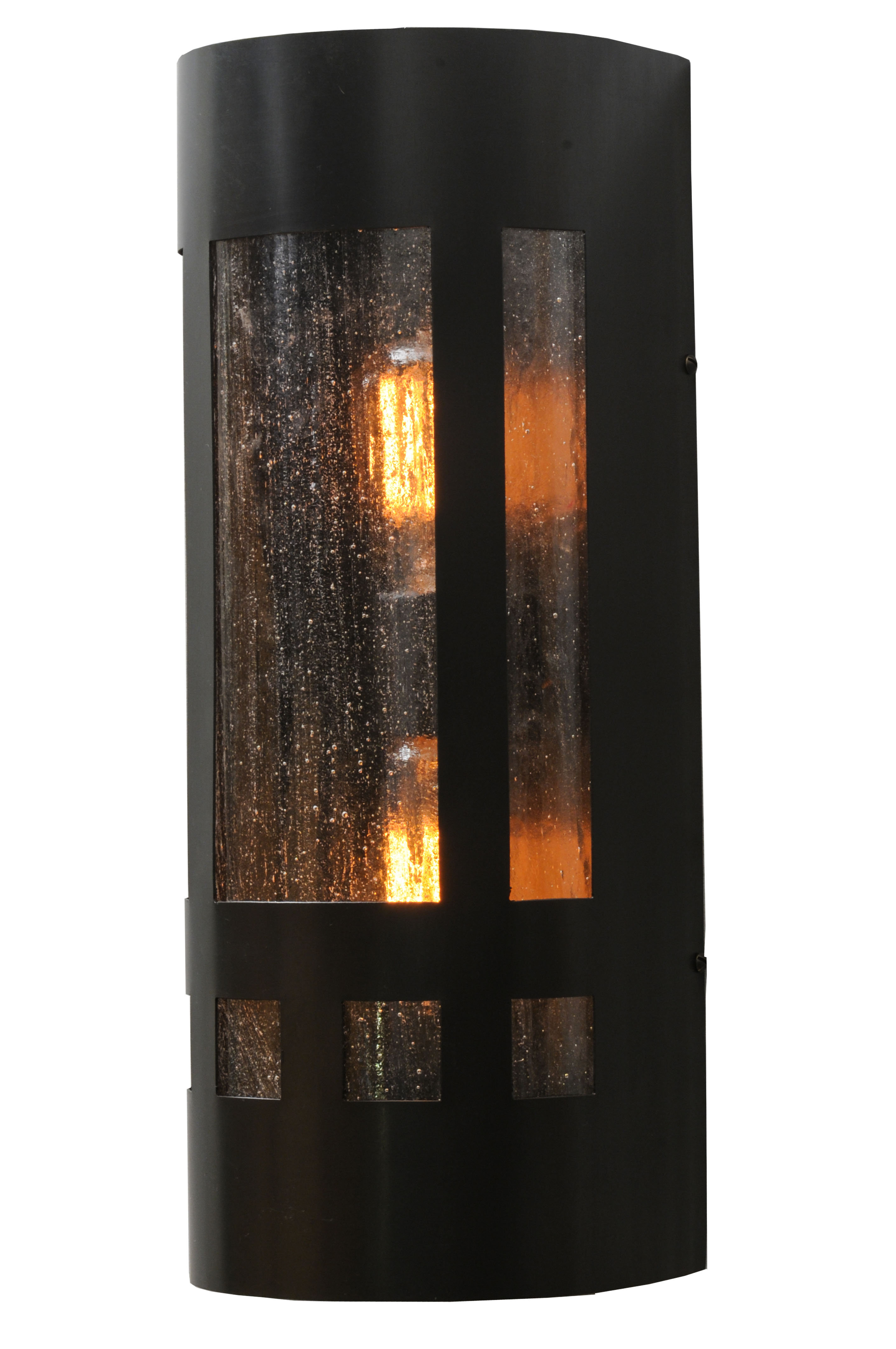 Meyda Lighting Sutter 2 - Light Dimmable Craftman Brown Wall Sconce ...