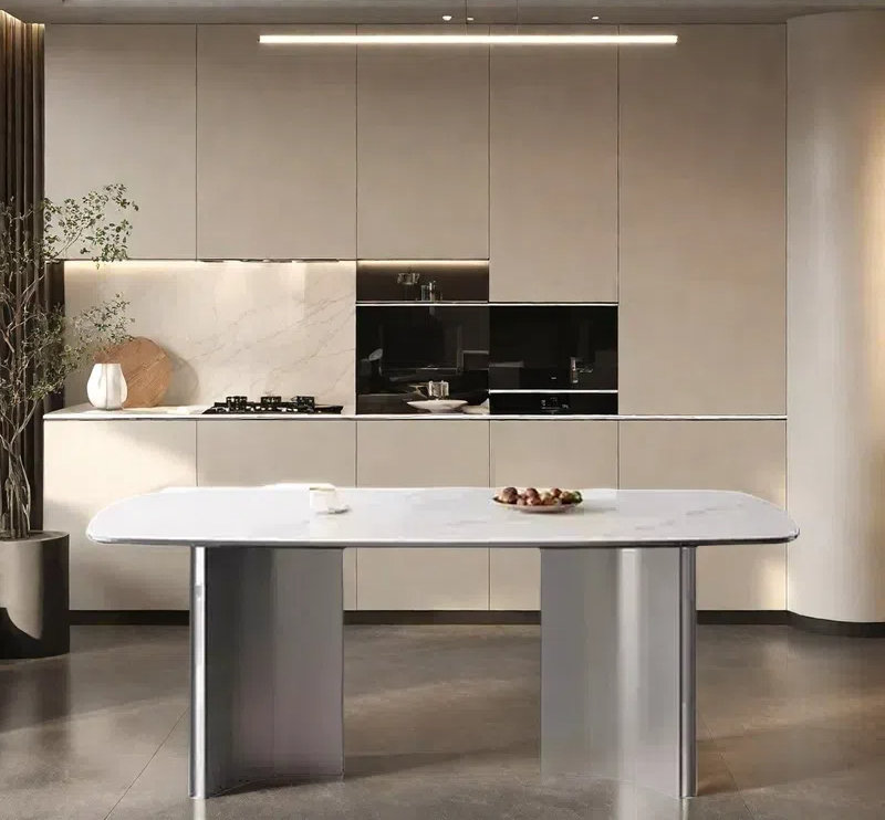 Brayden Studio® Durable Table with Thick Slab Top and Strong Legs ...