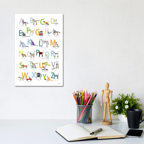 Maturi ABC Cats Dogs by Kris Ruff - Wrapped Canvas Typography | Wayfair ...