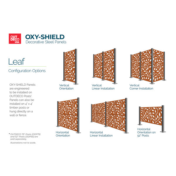 OUTDECO Steel Leaf Decorative Panel & Reviews | Wayfair