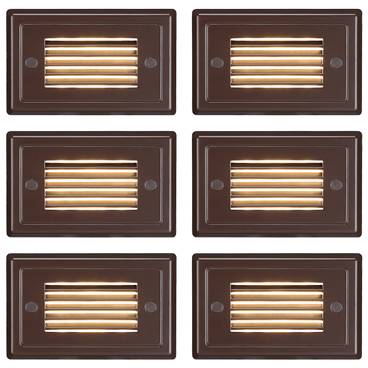 LEDVANS LED Hardwired Step Light Surface Mounted Low Voltage 3000K Warm ...