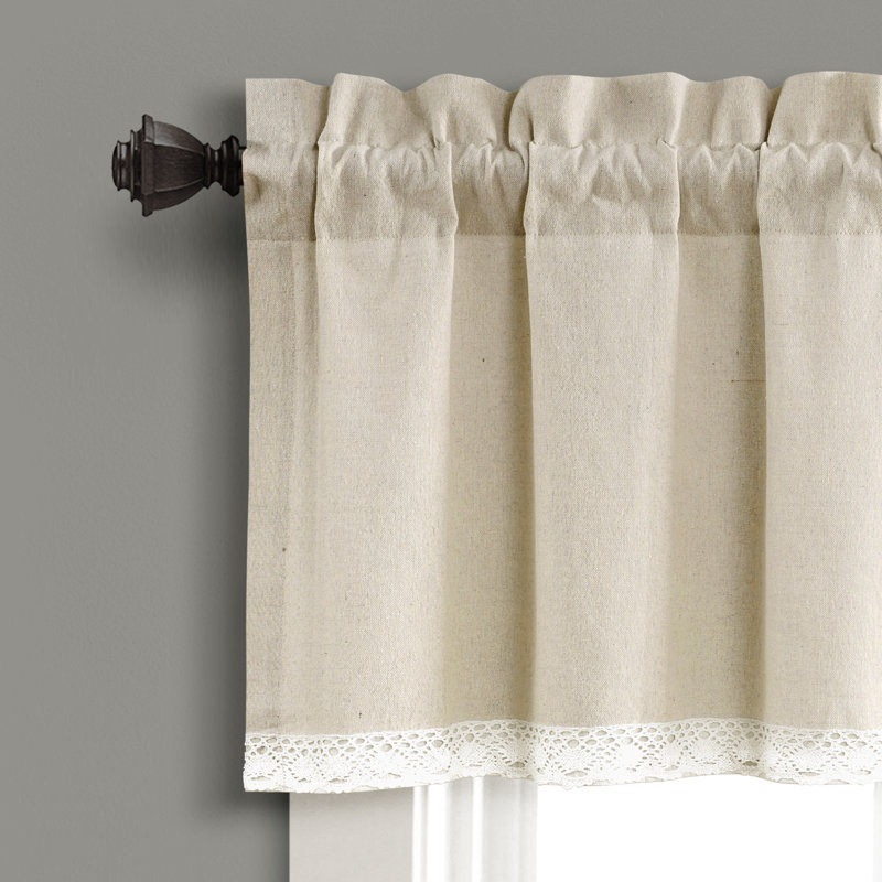 Lush Decor Linen Lace Lace 52" Window Valance & Reviews | Wayfair