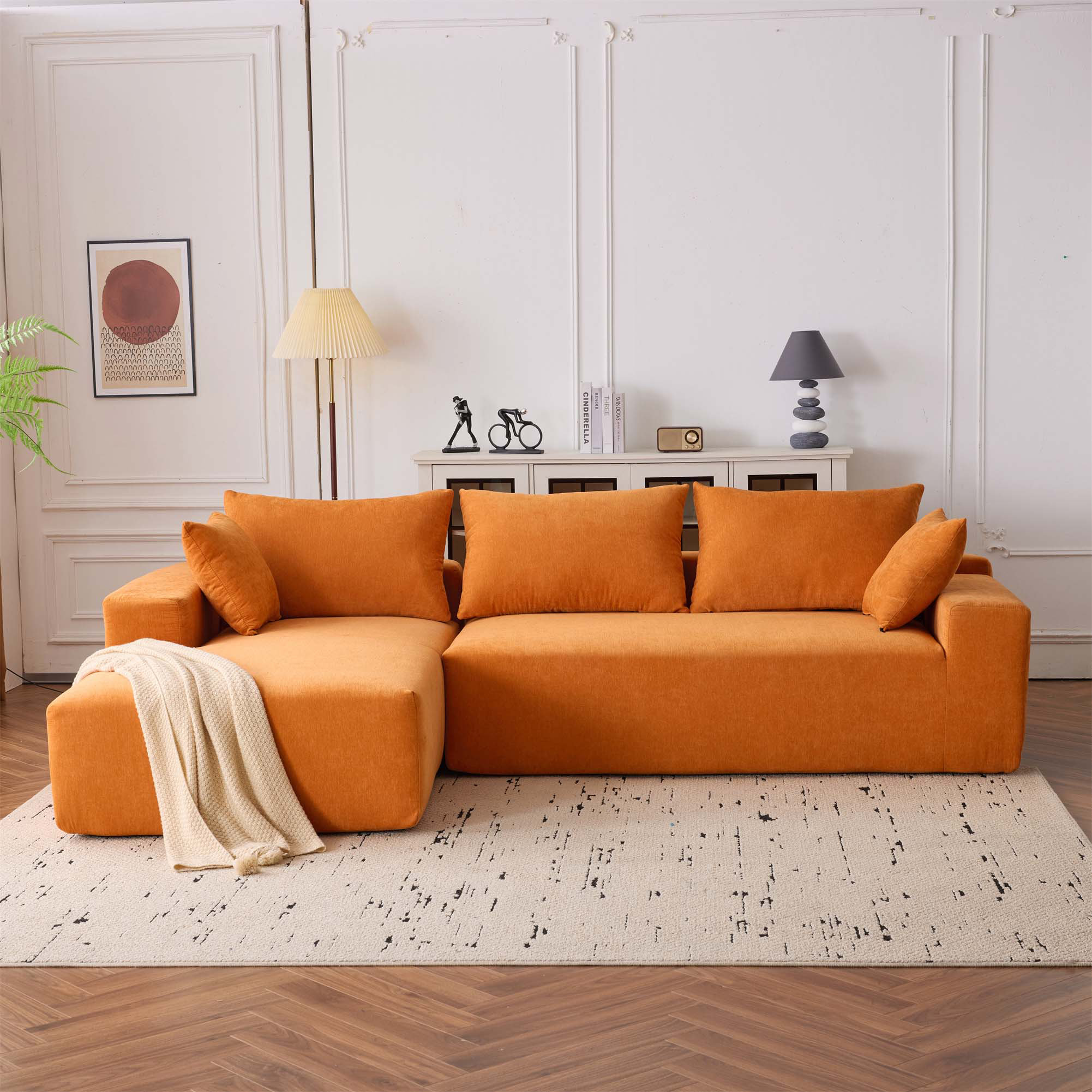 Latitude Run® Modular Sofa, Cloud Sofa 4-Person Sofa, Can Sit Or Lie ...