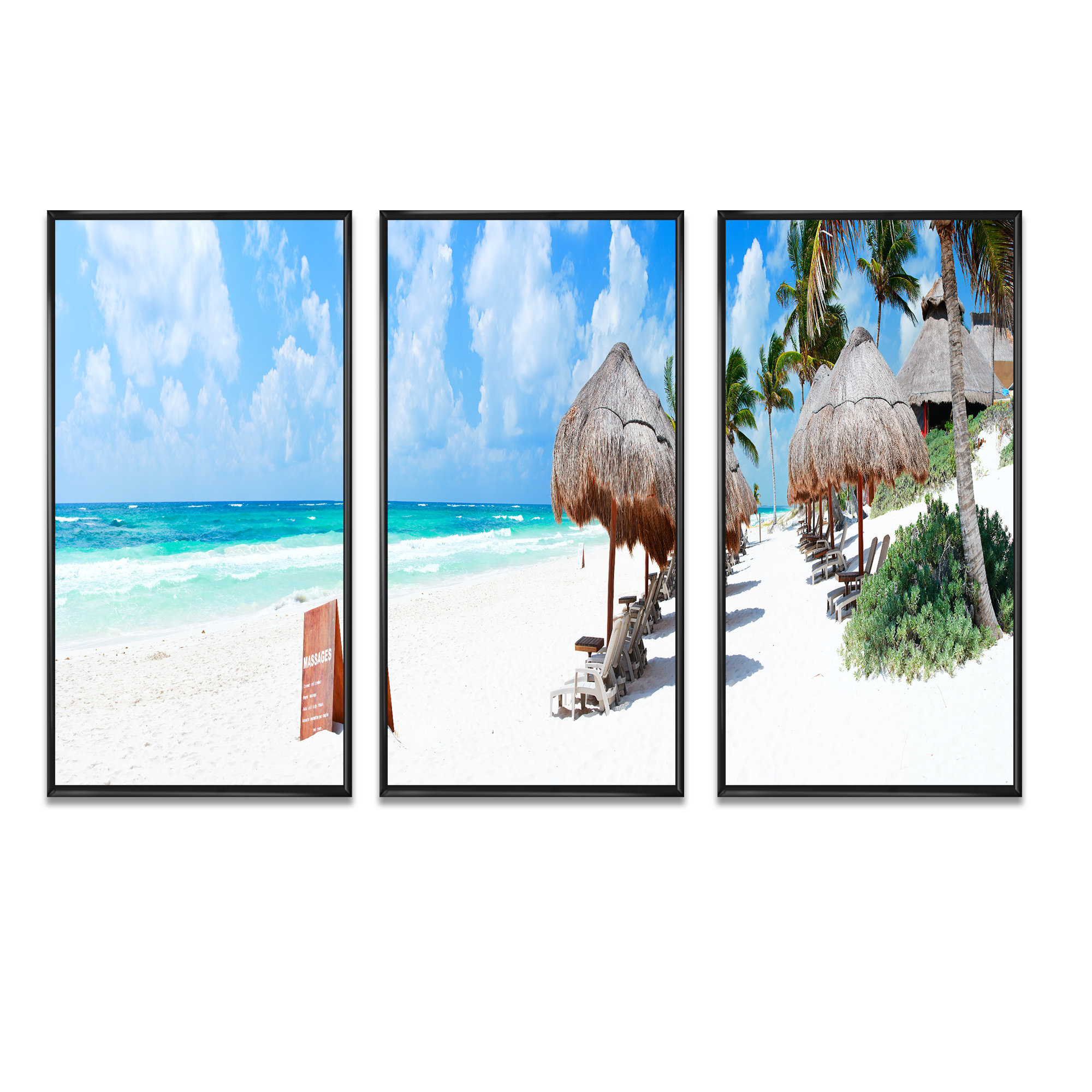 Bayou Breeze Caribbean Coast In Tulum Mexico - Sea & Shore Framed ...
