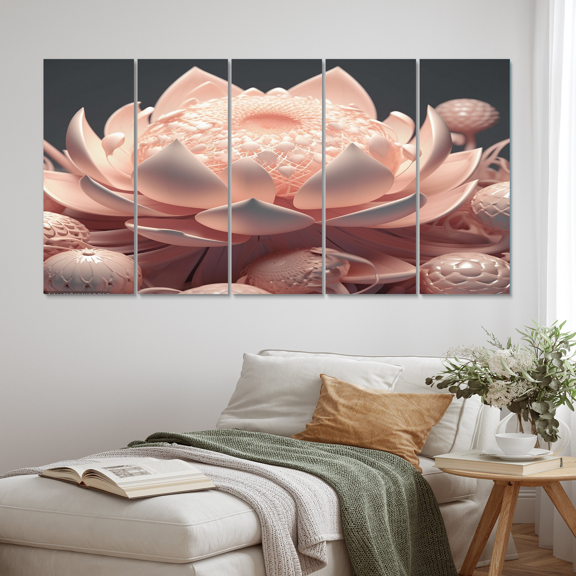Dakota Fields Light Pink Tender Blossoming Lotus Flower IV - Lotus ...