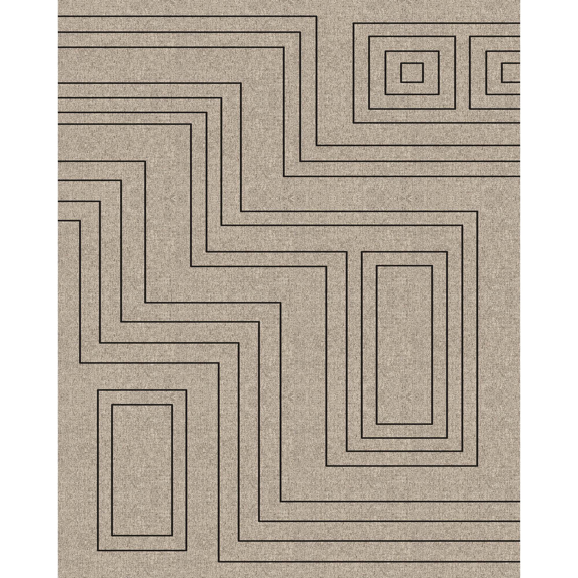 Hokku Designs Ares Maze Pattern Carpet Jute Rug For Living Room Modern ...