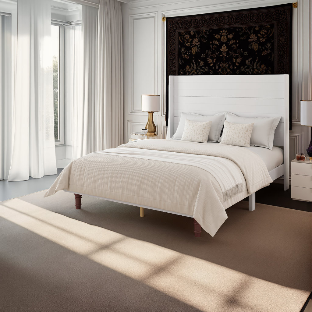 Darby Home Co Bed Frame - 54" High Headboard on MDF/Pine Composite Base ...