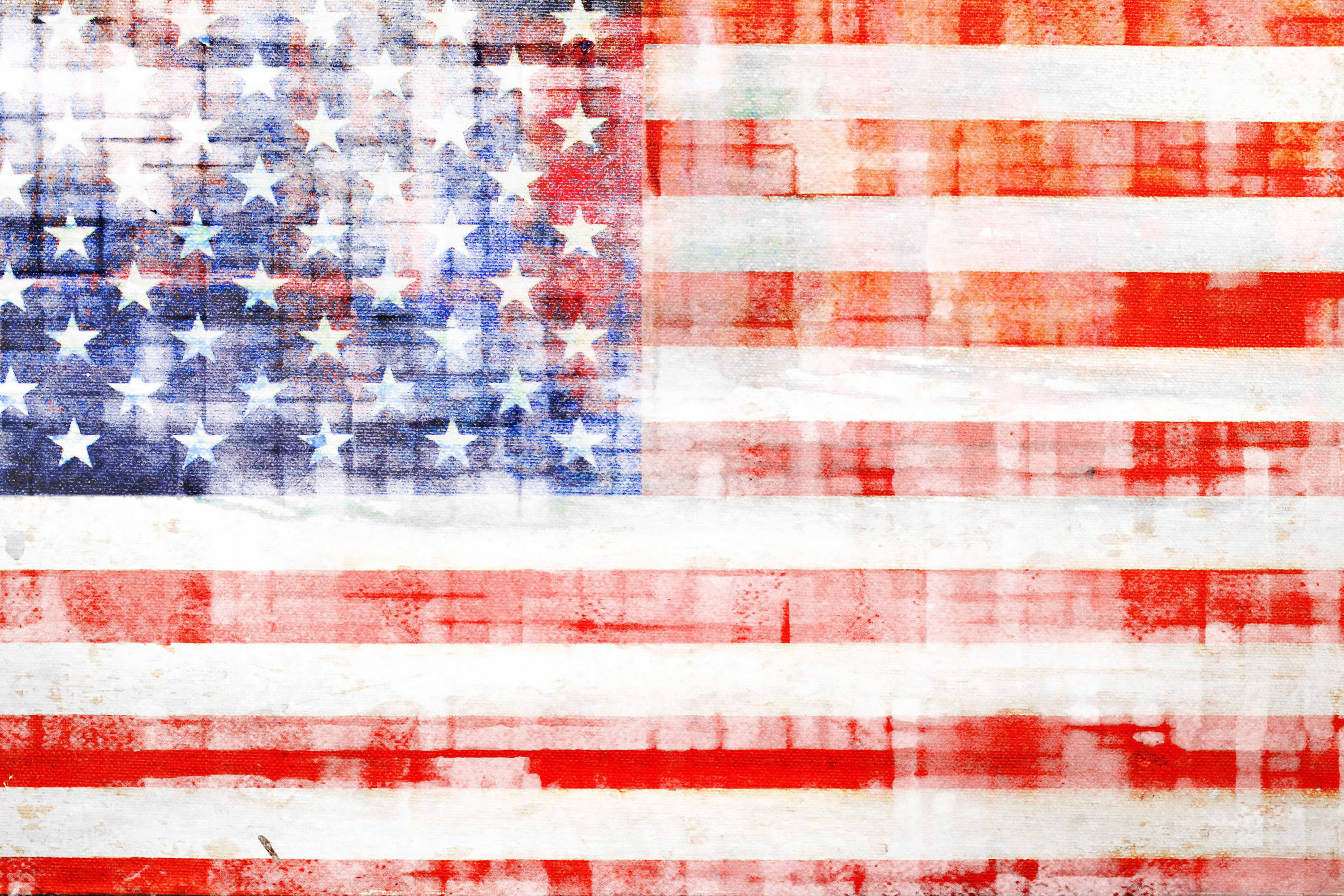Marmont Hill 'American Flag' Painting Print on Wrapped Canvas | Wayfair
