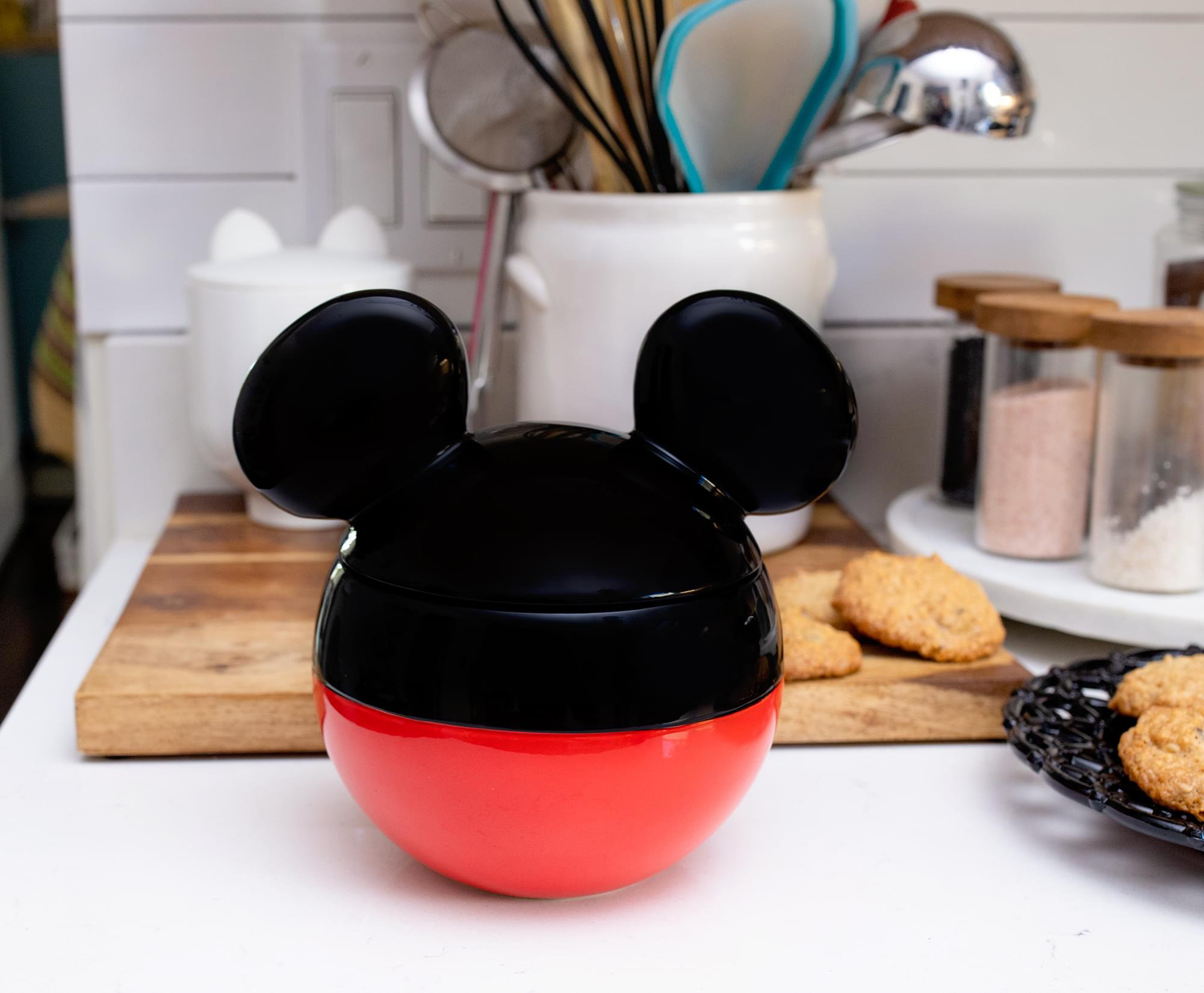 Silver Buffalo Disney Mickey Mouse Ceramic Cookie Jar Container With